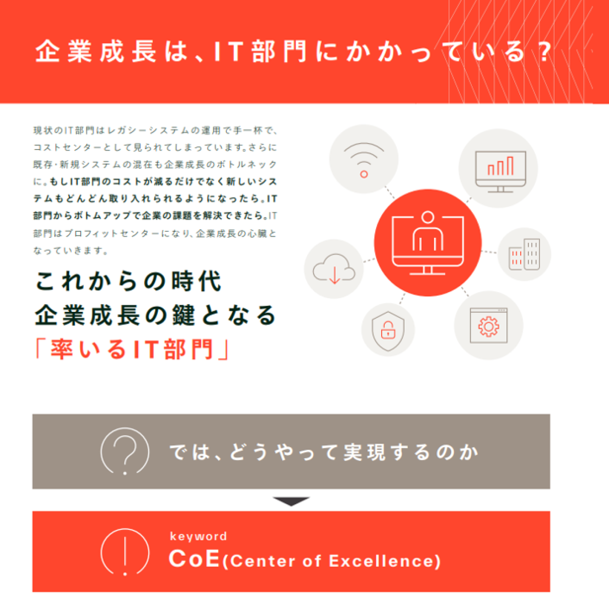 「CoE」とは？DX時代の企業成長は、IT部門「脱コストセンター」戦略にかかっている？ ｜ビジネス+IT
